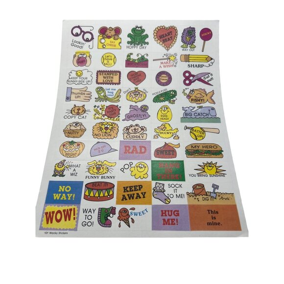 Troll | Office | Vintage Troll Associates Sticker Sheet Wacky Stickers ...